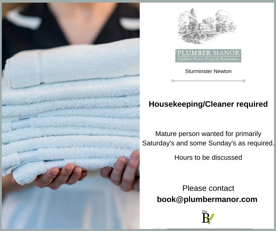 Housekeeper/Cleaner required | Plumber Manor Sturminster Newton - The BV